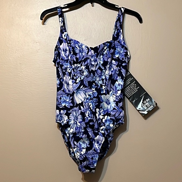 Miraclesuit | Swim | Miraclesuit Blue Floral One Piece Large | Poshmark
